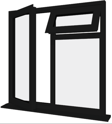 Black UPVC Windows