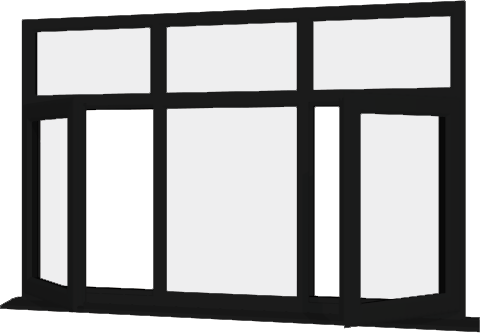 Black UPVC Window Style 50 - Buy Online Supply Only