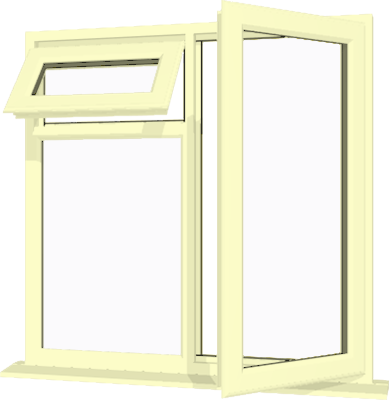 Cream UPVC Windows