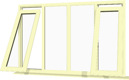 Cream UPVC Windows