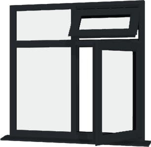 Grey UPVC Windows